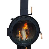 China Manual Ignition Type Wall Hanging Fireplace Round Shape Custom for sale