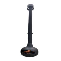 China 2.6ft Ceiling Suspended Fireplace 80m2 Wood Burning Fire Pits for sale