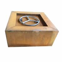 China OEM Rustic  Rectangular Garden Gas Fire Pit Natural Gas Outdoor Firepit 0.8m for sale