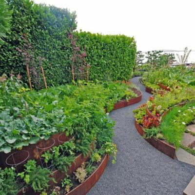 China SGS Corten Steel Edging Bunnings 3.93 Inch Garden Metal Ornaments for sale