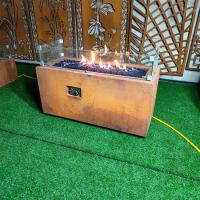China Corten Steel 60 Rectangular Fire Pit 40000 BTU 48 Inch Rectangular Fire Pit for sale