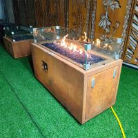 China Corten Steel 60 Rectangular Fire Pit 40000 BTU 48 Inch Rectangular Fire Pit for sale