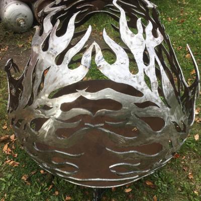 China ISO9001 Steel Fire Pits 4.9ft Sphere Fire Pit  Corten Steel for sale