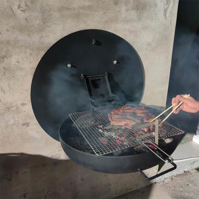 China 31.5 Inch Wood Burning Fire Pits ISO9001 Wall Mounted Fire Pit  Rustic for sale