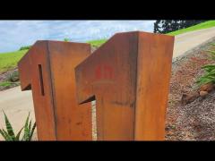 Outdoor Free Standing Corten Steel Garden Art Postbox Metalen bloemen