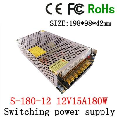 中国 シングル出力 12V 15A 180W DC電源 50/60Hz のスイッチング電源のために 販売のため