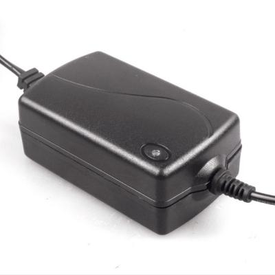 China 24W 24V 1A 12V 2A AC/DC Desktop Power Adapter with Black Output Voltage 24VDC for sale