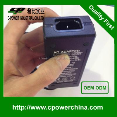 中国 C-Power AC変換アダプター CE証明書 36V 2A 72W 電源充電器 5.5mmx2.5mm 販売のため