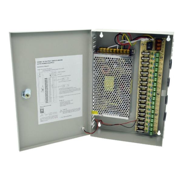 Quality Efficiency 82% C-Power 110v 220v ac dc 12v 18ch 20a 12 volt 16 channel cctv power supply for sale