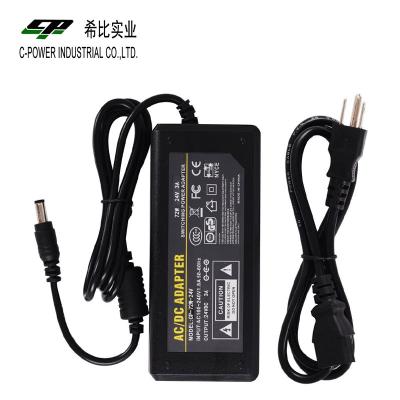 China Efficiëntie 88% 24VDC 72W 24V 3A AC DC Desktop Power Supply voor uw tevredenheid Te koop