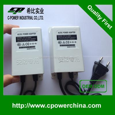 Cina 12V Adaptore di alimentazione a corrente continua corrente di uscita 2000mA Certificato CE Bianco per attività all'aria aperta in vendita