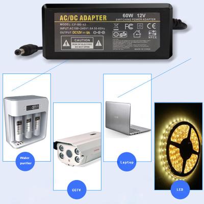 Cina Miglior scelta Fornitore di corrente AC DC da 60 W con 220V di tensione di ingresso 12V 3A/4A 24V 2A/3A 12V 5A in vendita