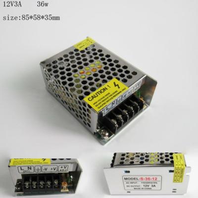 China Krachtige 12V 36W 3A voeding voor C-Power AC110V 220V DC Uitgangsfrequentie 50/60Hz Te koop