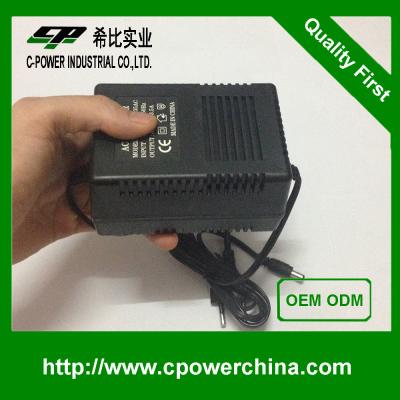 China Single Phase AC to AC 24V 2A Linear Electric Power Transformer with 5.5*2.1 DC Plug for sale