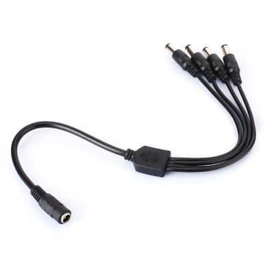 China Copper 1 Female to 4 Male Power Supply Splitter Converter for CCTV Camera DVR 12V for sale