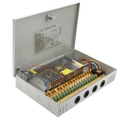 Cina 18 canali CCTV Camera di sicurezza Box di alimentazione 12V 10A DC Protezione da sovratensione in vendita
