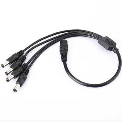 Cina Adaptatore di alimentazione CE certificato Cable splitter di alimentazione a corrente continua a 4 vie per telecamere di sicurezza CCTV in vendita