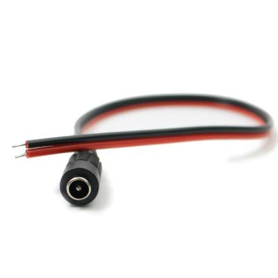 China 27/30cm Length DC Power Female Cable Connector Lead Pigtail Wire CCTV Jack Camera Plug for sale