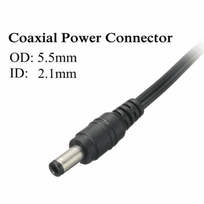 China 12V 0.5A 500mA 1A 1000mA LED CCTV Power Supply Adapter with Inline On/Off Switch 5.5x2.1 DC Cable for sale