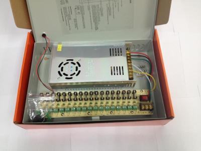 Cina Proteggi l'alimentazione CCTV con la scatola di commutazione 12V DC 30A 18CH e la protezione contro l'eccesso di tempo in vendita