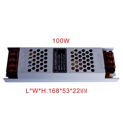 Cina 188*47*35mm Silver Slim Switch Power Supply per luce a LED C-Power 12V 100W Output in vendita