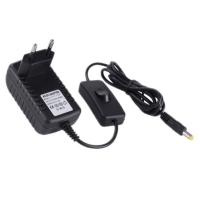 China AC100-240V Input Voltage 12V Power Adapter with Inline Switch Multiple DC Connectors for sale
