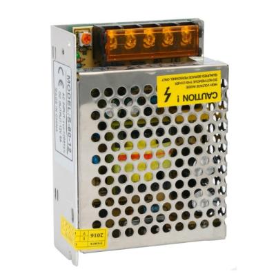 China 110/220VAC Voltagem de entrada 5V 12A 24V 2.5A 12V 5A 60W Fonte de alimentação de comutação de saída única à venda