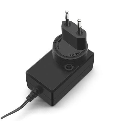 China Efficiency 85% Black C-Power Worldwide Power Adapter with 12V 2A 24W AC100-240V for sale