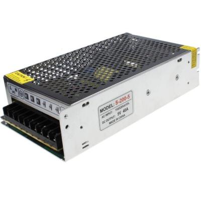 China 110V/220V AC DC stroomvoorziening voor LED-strook CCTV 3D PSU Overtemp Protection 5V 40A 5V DC Te koop
