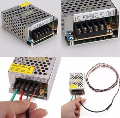 China 24V 1A Saída 25W 110V 220V Entrada Switch Fornecimento de energia DC 5V 12V para LED Strip CCTV Camera à venda