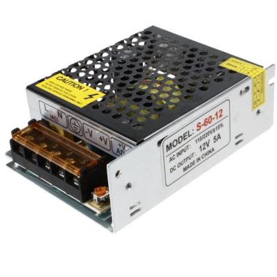 中国 110v 220v 常電圧 12v 5a 60w s-60-12 LED CCTVの電源 迅速な出荷 販売のため