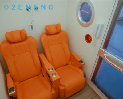 China O2EMENG Tipo duro 1.3ATA doble asiento duro cámara hiperbárica cápsulas de oxígeno al por mayor HBOT para la recuperación deportiva en venta