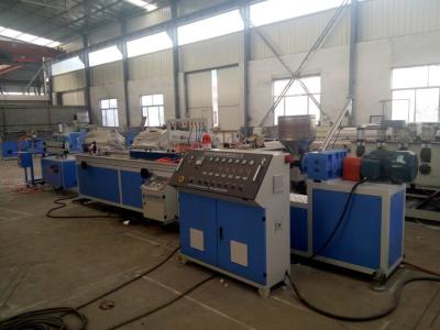 China PVC Wood Plastic Profile Extrusion Line , Plastic PP PE Profile Extrusion Machine for sale