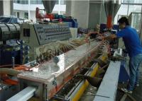China PVC Profile Extrusion Line 55mm Twin Screw for Window Door Frame 300mm Width for sale