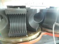China PVC Double Wall Corrugated Pipe Making Machine Single Screw Extruder 110-800mm ID for sale