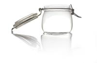 China Small 125ML Empty Glass Jars With Hinged Lids Cartons Packing for sale