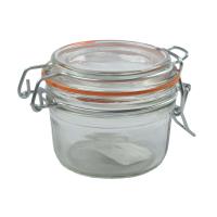 China Small 125ML Empty Glass Jars With Hinged Lids Cartons Packing for sale
