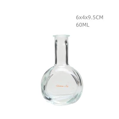 China Clear Glass Diffuser Bottles 60ML Decorative Glass Reed Diffuser FDA for sale