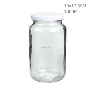 Cina Immagazzinamento Baratto di vetro trasparente di 1000 ml di grande capacità FDA in vendita