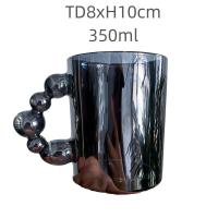 China 350ml Designed Glass Cup With Handle Reusable for sale