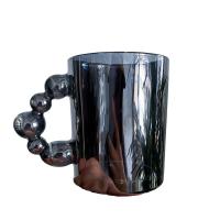 China 350ml Designed Glass Cup With Handle Reusable for sale