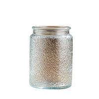 China 700ml Glass Logo Printed Empty Jars for Storage and Organization Transparent Packaging Solution for sale