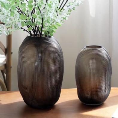 Cina H32CM Display di cucina moderna Vaso di vetro di cristallo con design elegante in vendita