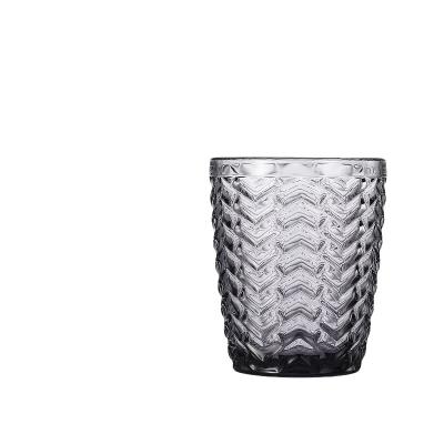 Cina Hoshine Joy Grigio Colore 300 Ml Cristallo di Vetro Tumbler Servizio giornaliero di vetro per succo di bevande in vendita