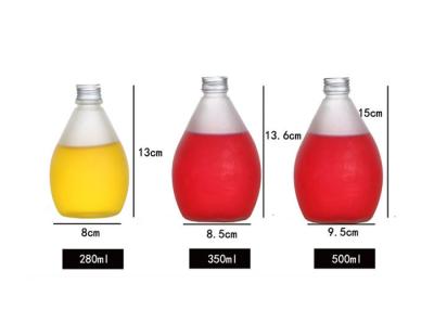 Cina 280ml ha glassato le bottiglie di vetro per il cappuccio di Juice Milk Tea Beverage Aluminum in vendita