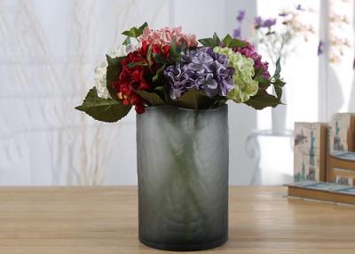 China Tamanho diversificado de Gray Decorative Glass Vases Clear estilo europeu à venda
