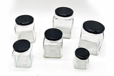 Cina Vetro operato Honey Jars, certificazione d'inscatolamento di vetro del quadrato dello SGS dei barattoli in vendita