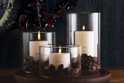 Cina Alti supporto di candela del cilindro del vetro borosilicato/Crystal Candle Holder in vendita