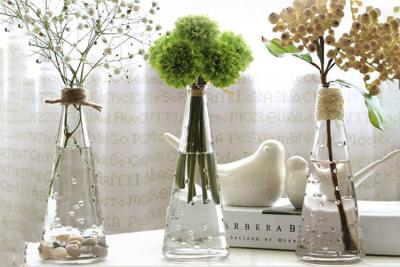 Cina Vasi di vetro decorativi unici, alto vetro bianco dei vasi di vetro alti del pavimento in vendita