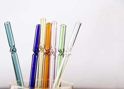 Cina Cannucce di vetro amichevoli di Eco, chiare paglie di vetro decorative in vendita
